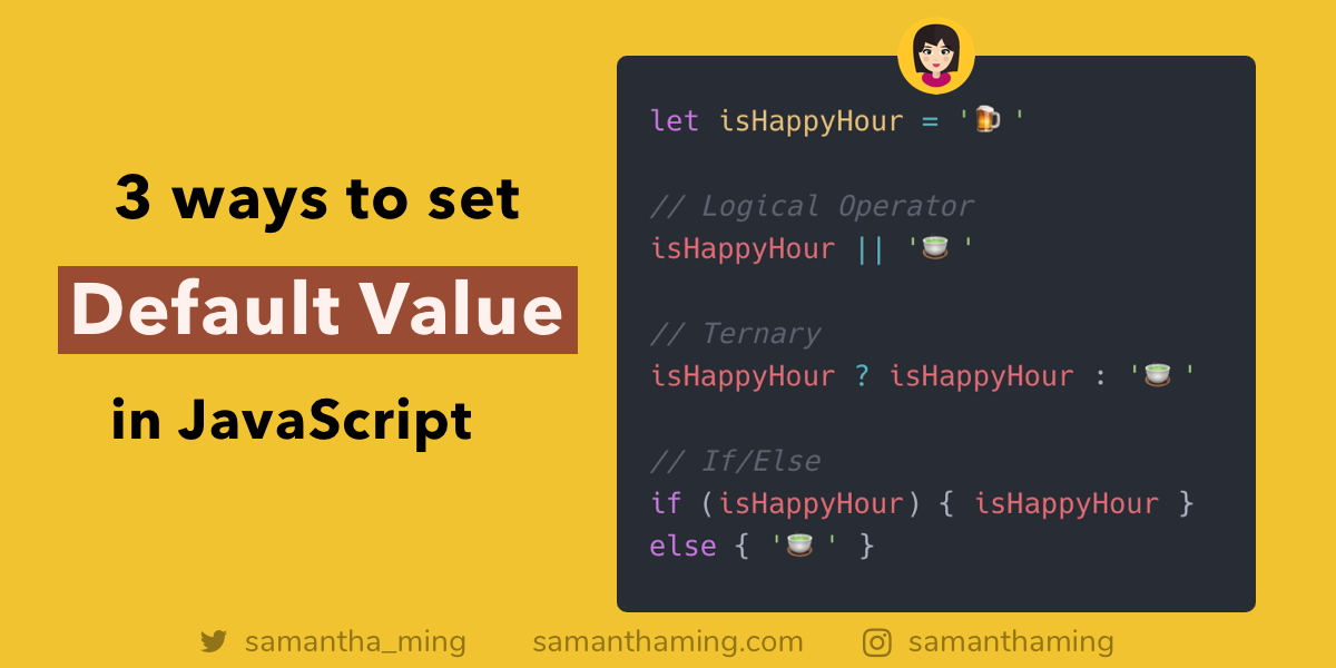 Javascript default var in function
