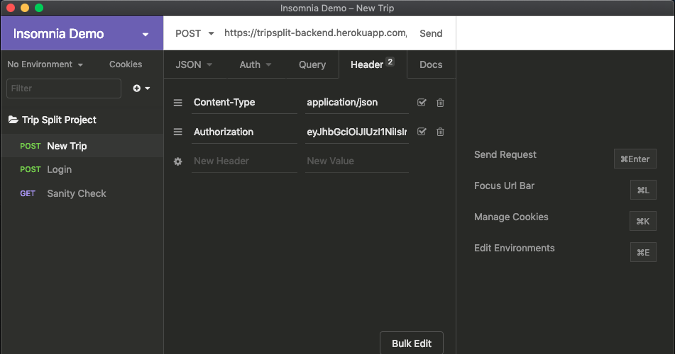 Insomnia rest client как пользоваться